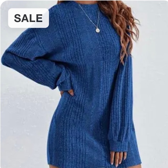 SHEIN | Dresses | Shein Royal Blue Sweater Dress | Poshmark
